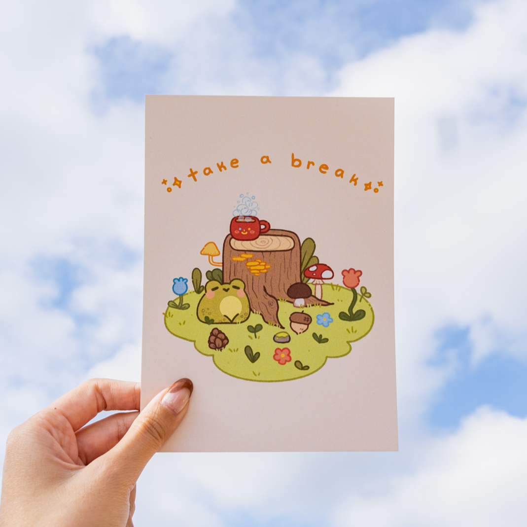 Take A Break Frog Print – itskleine